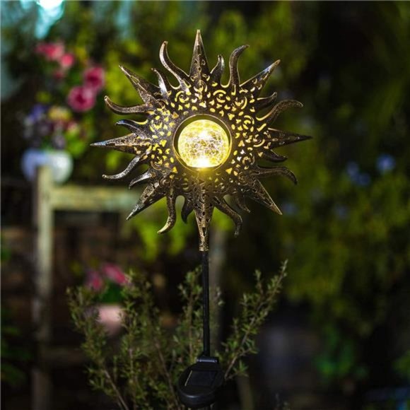 Accents | Sun Solar Lights Gardenoutdoor Waterproof Metal Decorative ...
